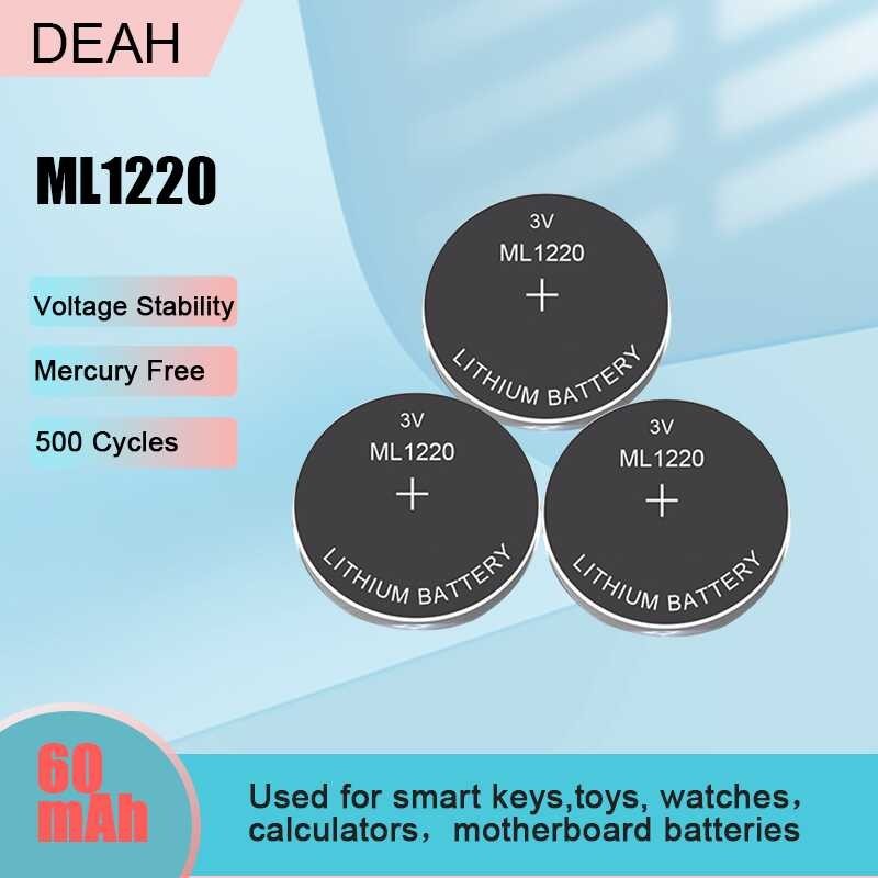 ML1220 3V Button Coin Cells Rechargeable Li-ion Battery CMOS RTC BIOS ...