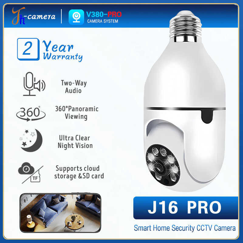 V380 pro light bulb camera connect cellphone WiFi Wireless Indoor 2MP ...