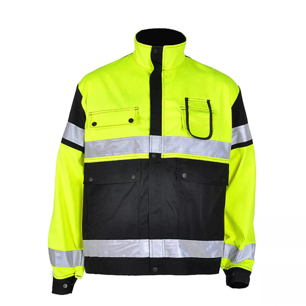 Hi Vis Rain Jacket Coat Construction Safety Clothing Waterproof ...
