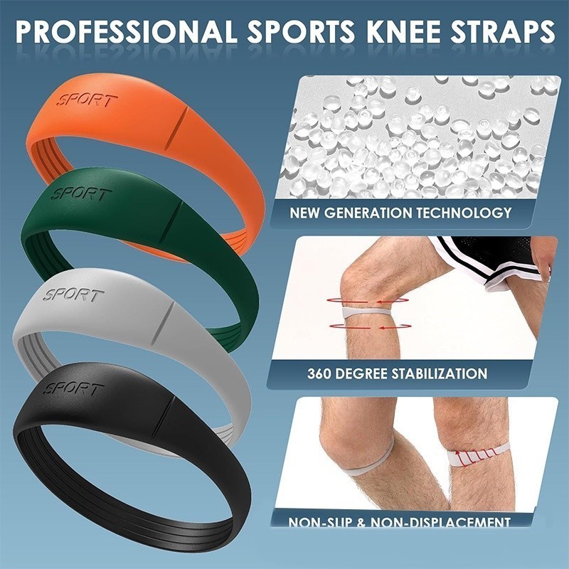 Silicone Patella Tendon Support Strap Patellar Ring Knee Stabilizer ...