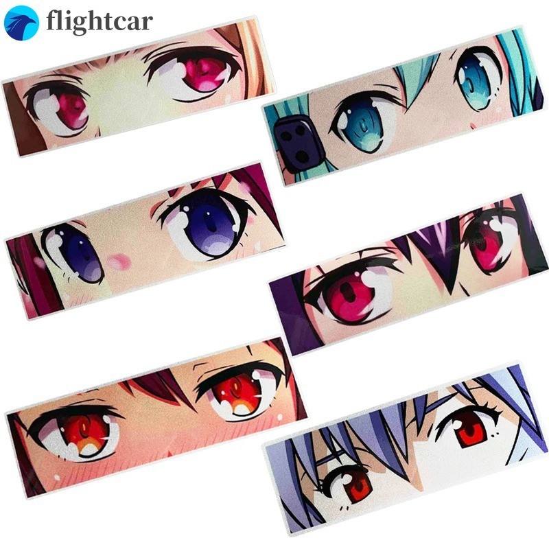 FT Reflective JDM Eye Anime Reflective Car Styling Auto Rear Windshield ...
