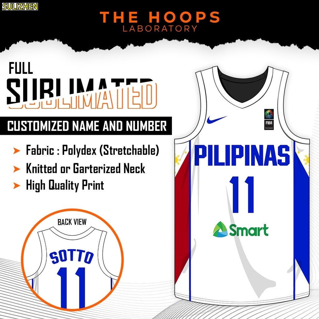GILAS PILIPINAS UPPER JERSEY FREE CUSTOMIZE OF NAME AND NUMBER | Shopee ...