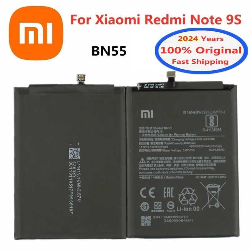 2024 Years 5020Mah Bn55 Original For Xiaomi Redmi Note 9S Note9s 9 S ...
