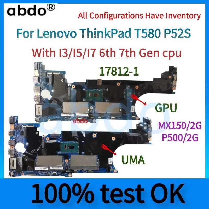 For Lenovo Thinkpad T580 P52s Laptop Motherboard.17812-1 Motherboard ...