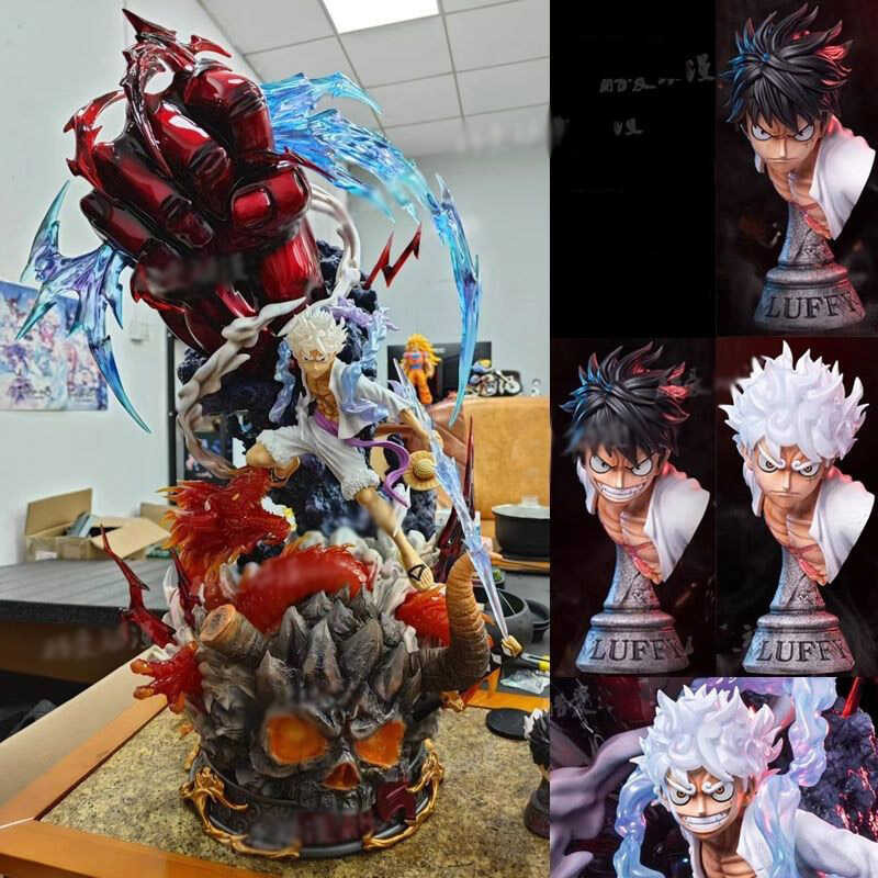 33cm Anime One Piece Figures Sun God Nika Luffy Kaidou Fire Dragon ...