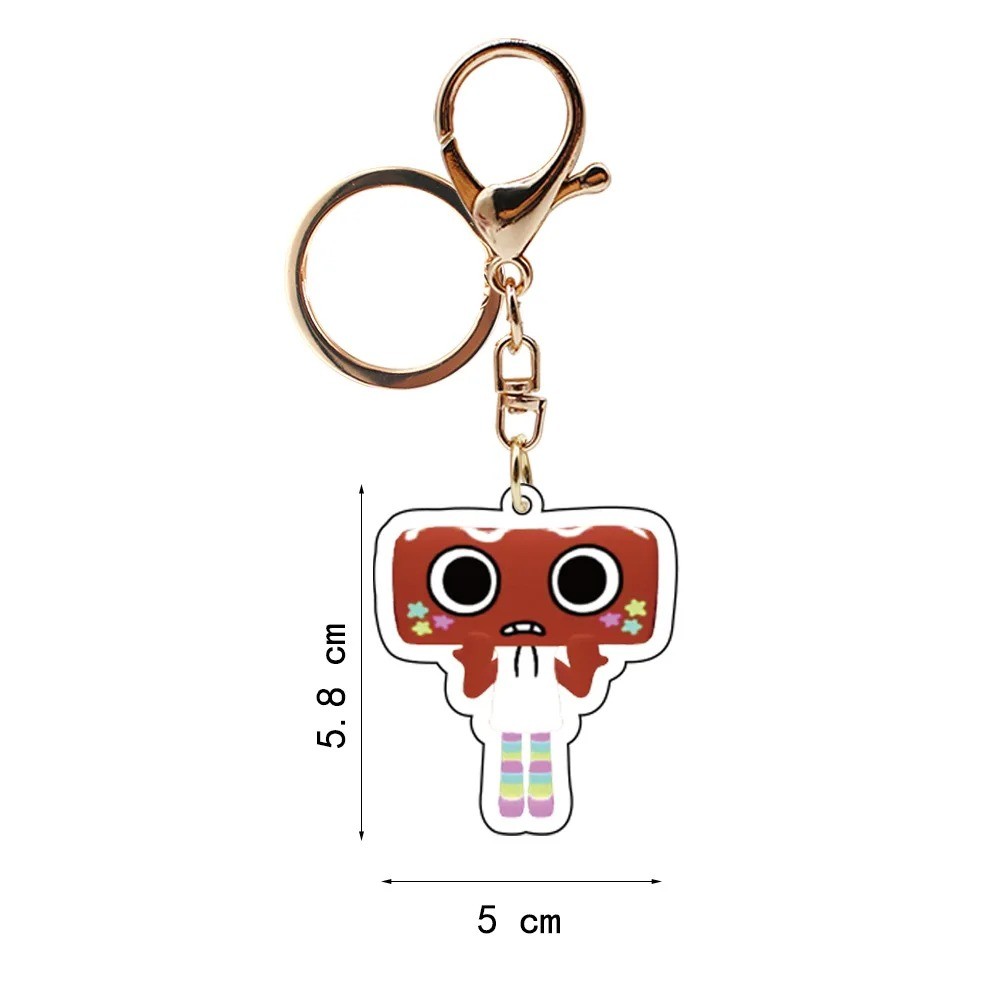 Horror Game Dandy's World Keychains for Accessories Bag Shrimpo Gigi ...