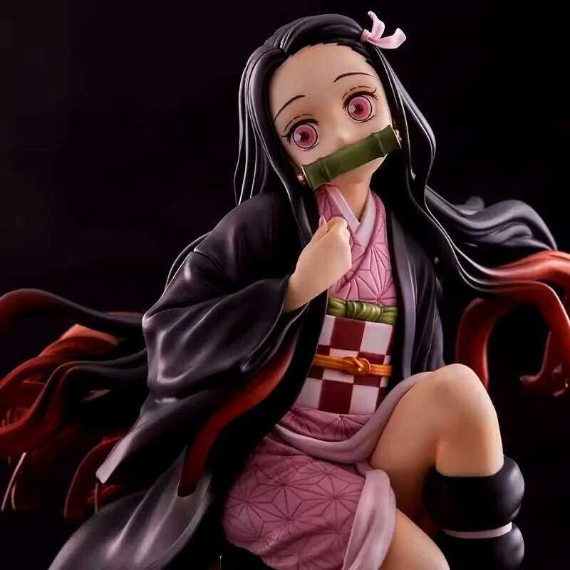 Anime Trend Model Demon Slayer Anime Kamado Nezuko Sitting Model Toy ...