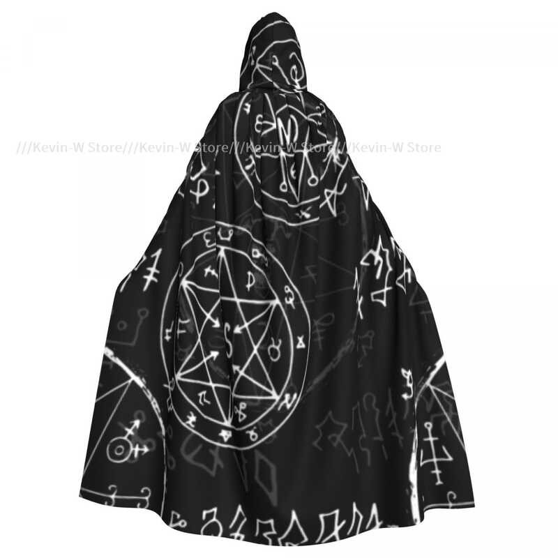 LY Hooded Cloak Uni Cloak With Hood Alchemy Secret Signs And Magic ...