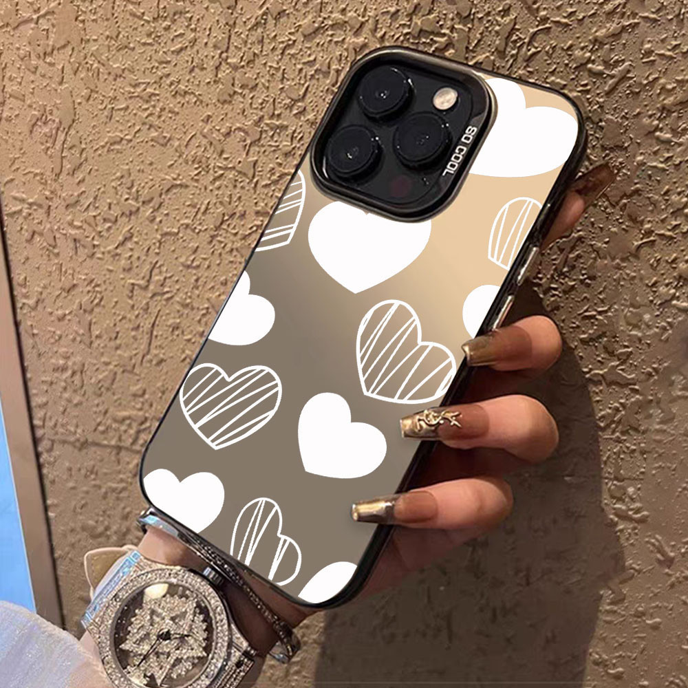 Luxury Black Love Heart Case For Tecno Camon 30S Pro CLA6 / Camon 30S ...