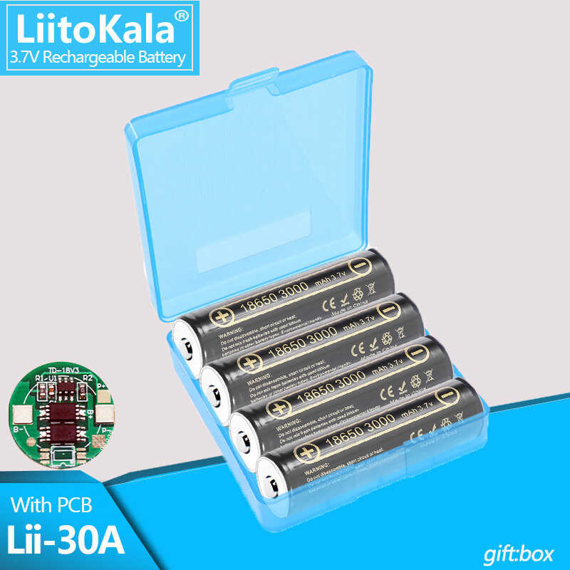 Litokala Li-35A Li-30A Rechargeable Battery 3.7V 18650 Lithium Battery ...