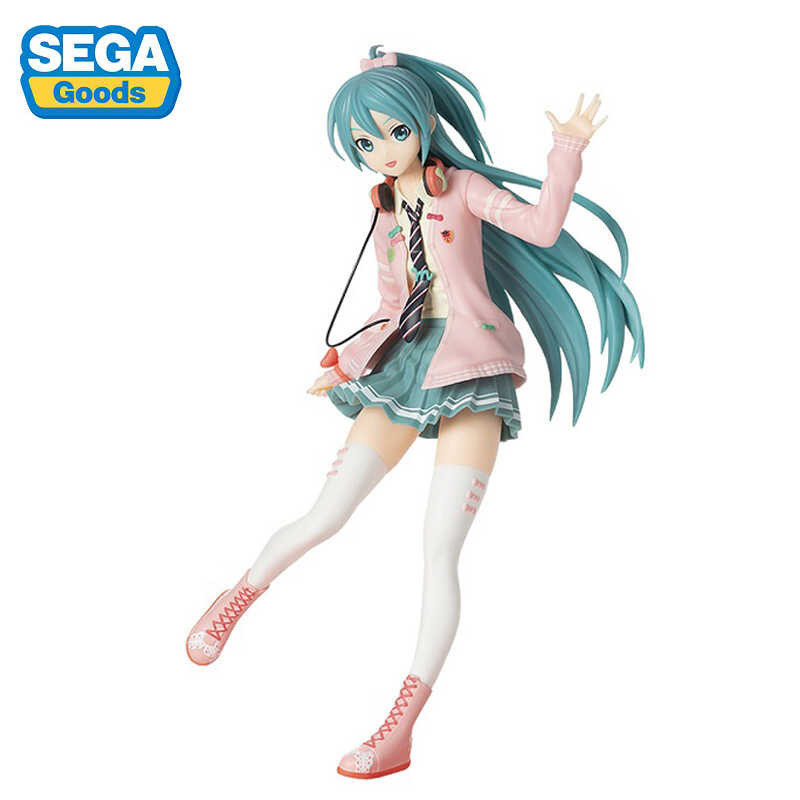 Original SEGA Hatsune Figure VOCALOID Bow-Knot Girl Miku 24Cm Pvc Anime ...