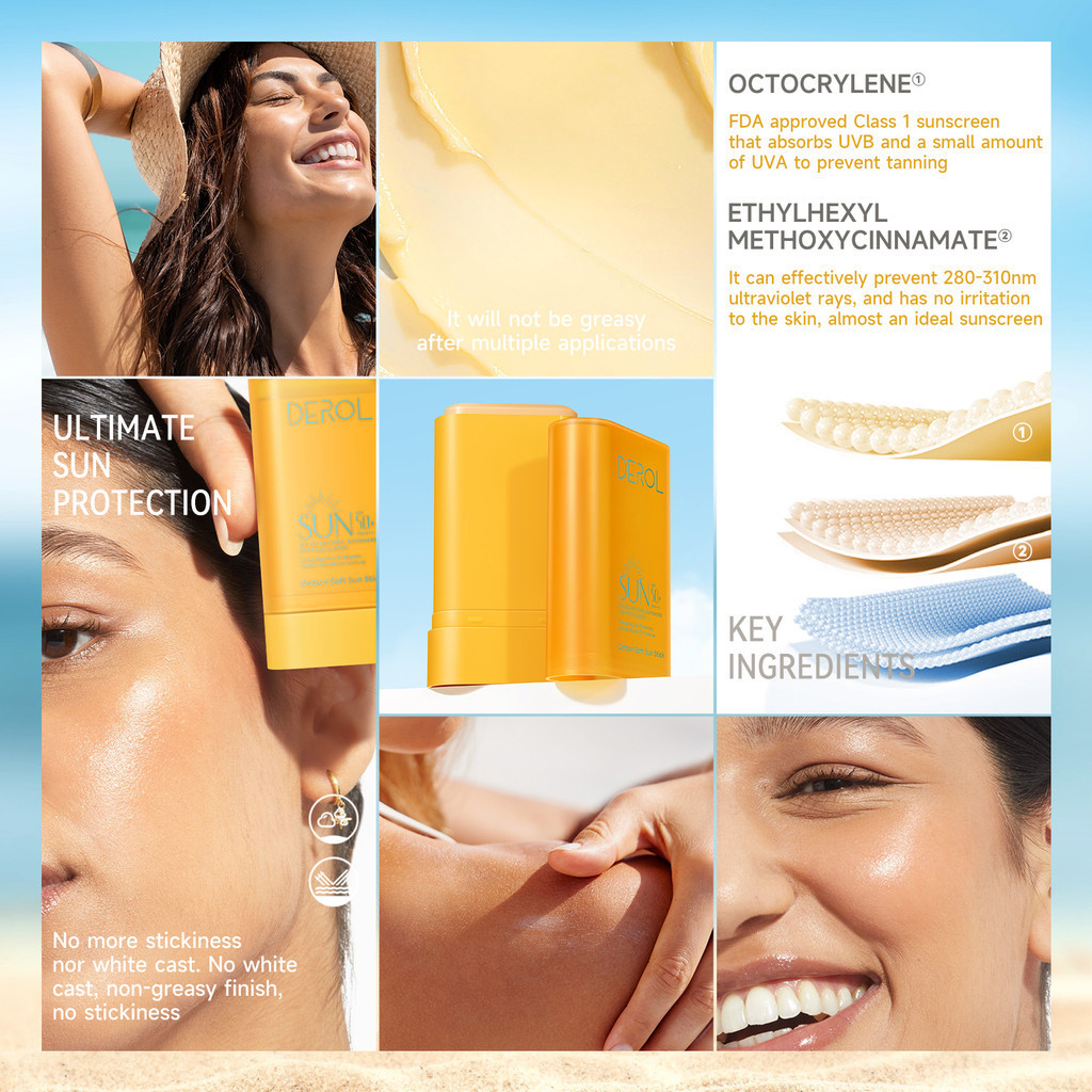 DEROL SPF50+ Cotton Soft Sun Stick Protects Skin From UVA and UVB ...