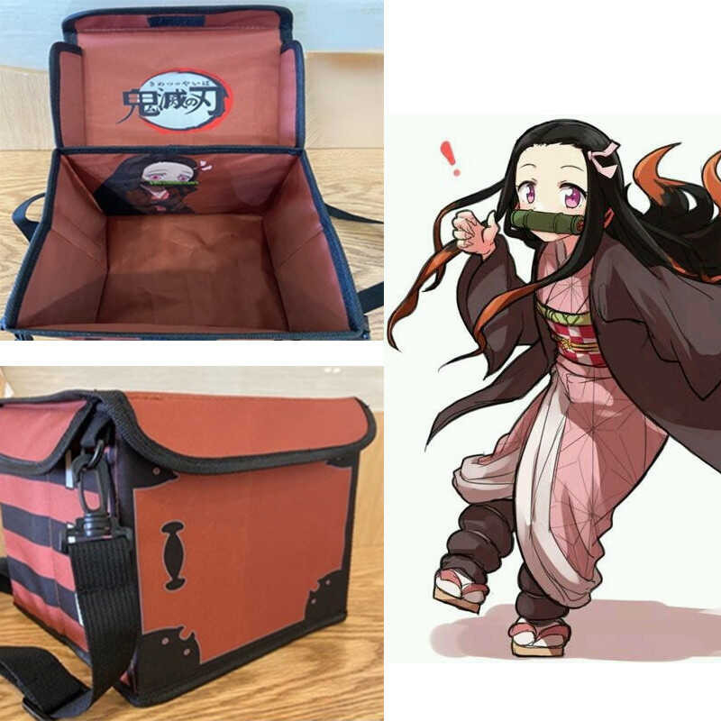 Demon Slayer Kamado Nezuko Box Backpack Creativity Canvas Printing ...