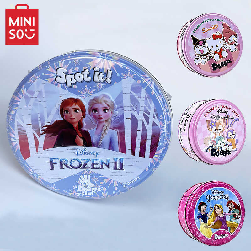 Miniso - Frozen Elsa Princess Spot It Letter Board Family Game Cards ...