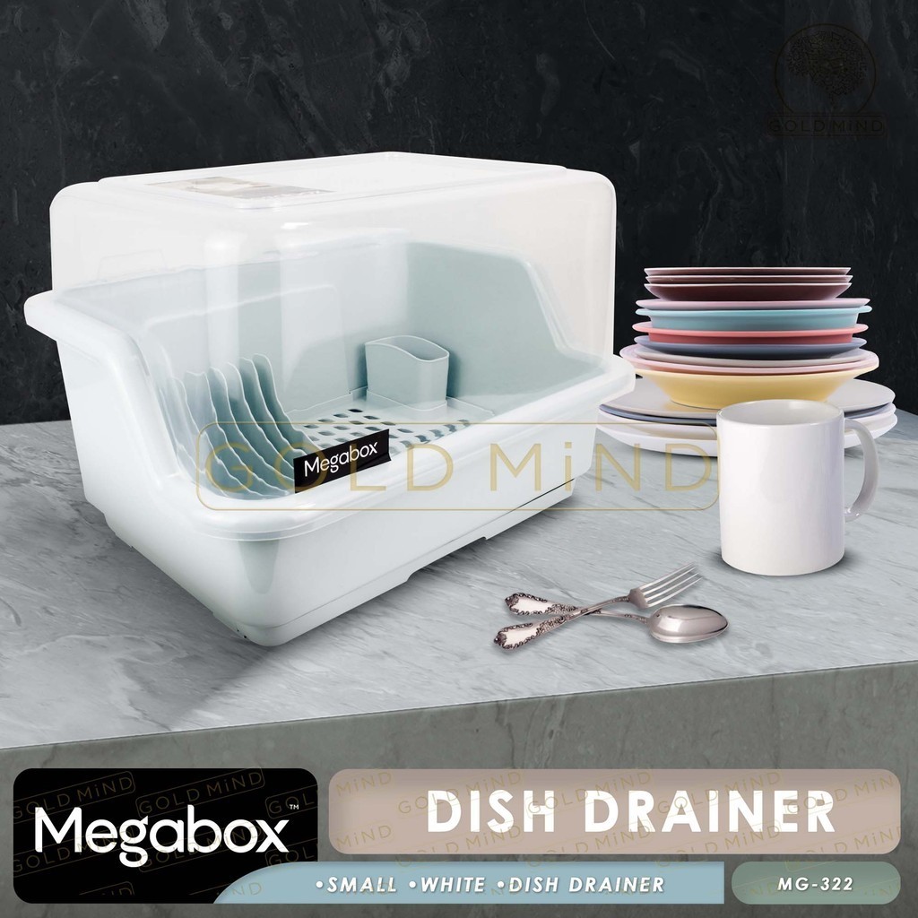 Megabox Dish Drainer, Blue, Gray And White Small - Yellow Elephant ...
