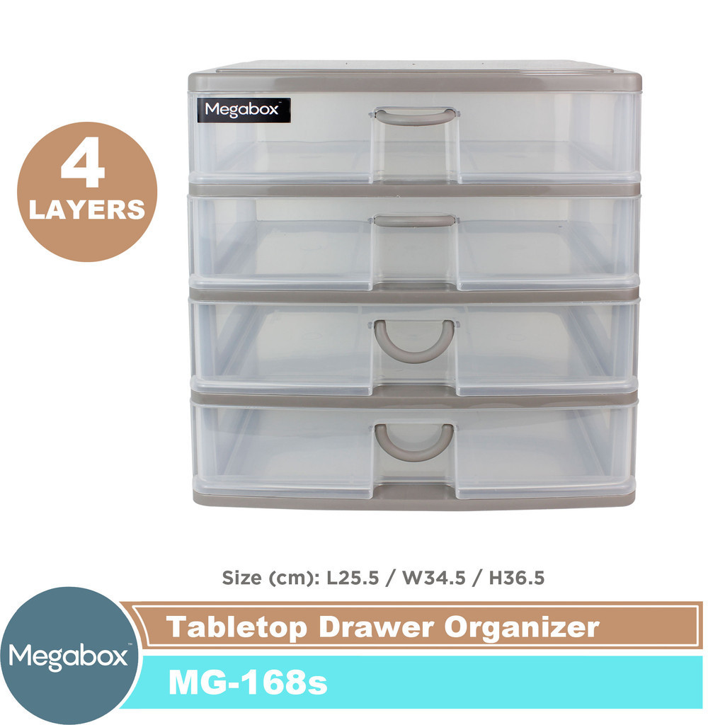 Megabox Wide Desk Drawer 4 Layers Small | Shopee Philippines