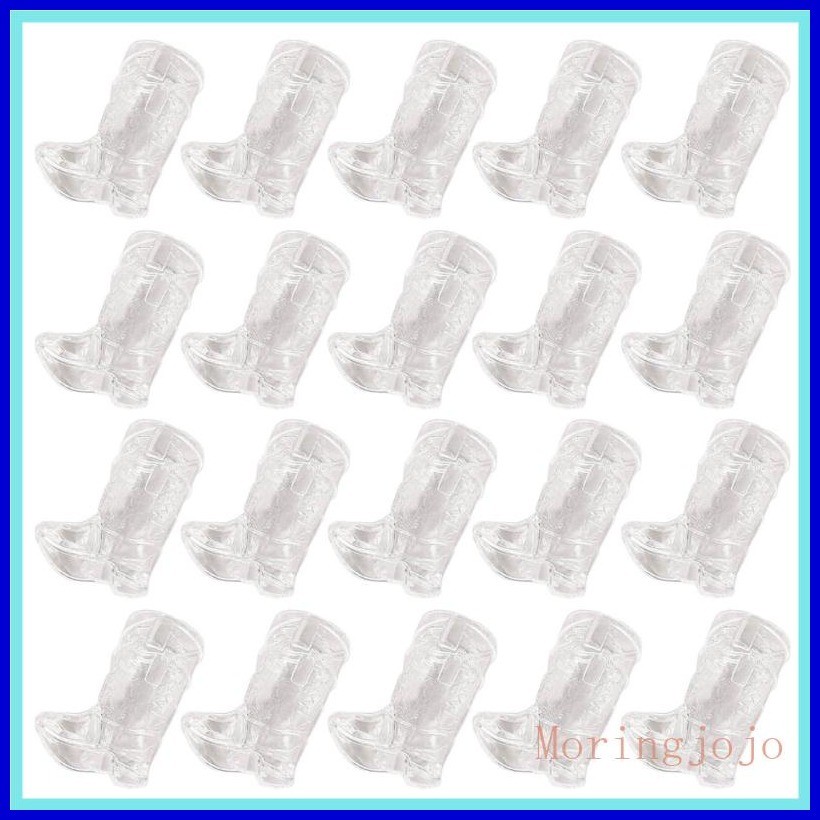 JoJo Pack of 20 Mini Boots Clear Plastic Shot Glasses Cowboy Theme ...