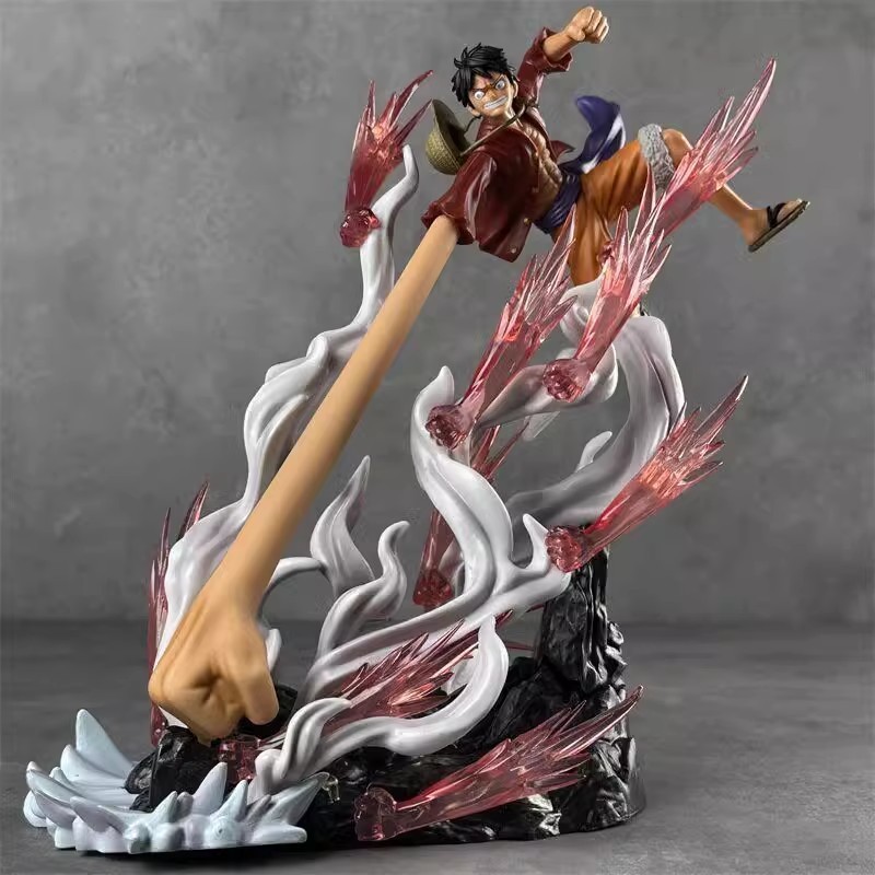 One Piece GK Battle Scene Luffy Rubber Fruit Machine Gun Luffy Anime ...