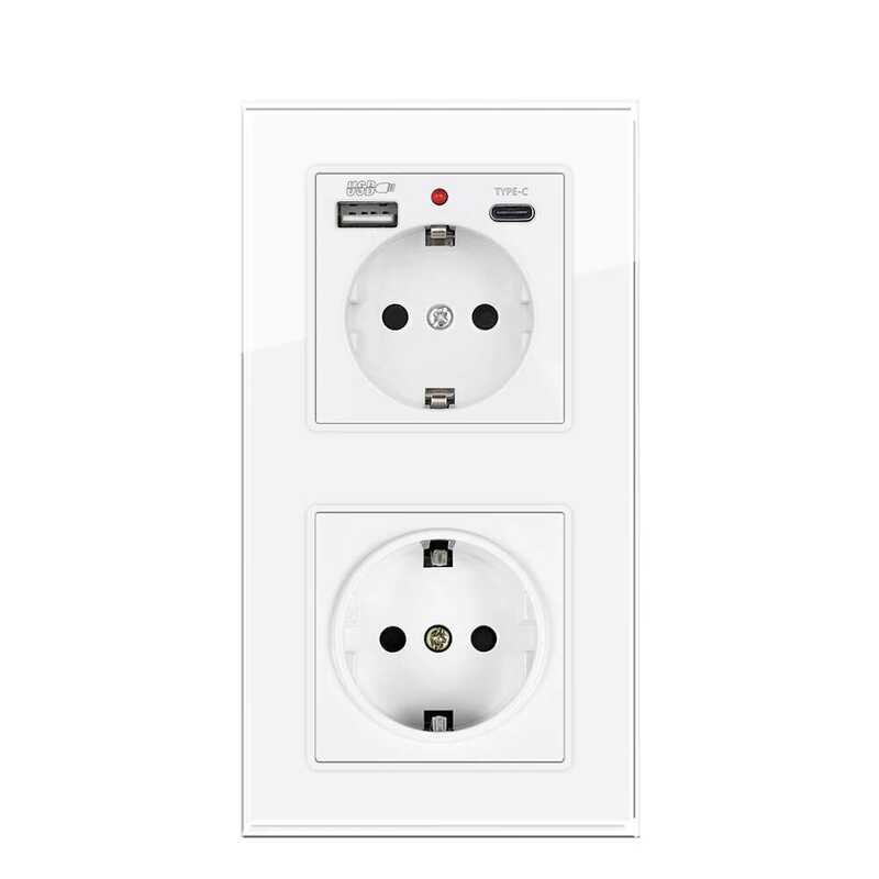 SRAN Usb Wall Socket Vertical Installation Eu 220V Double Plugs 153 ...
