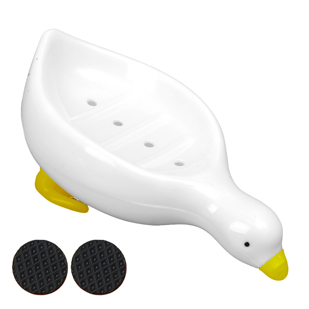 Goose Soap Box Cartoon Drainable Soap Holder Water-free Storage Box ...