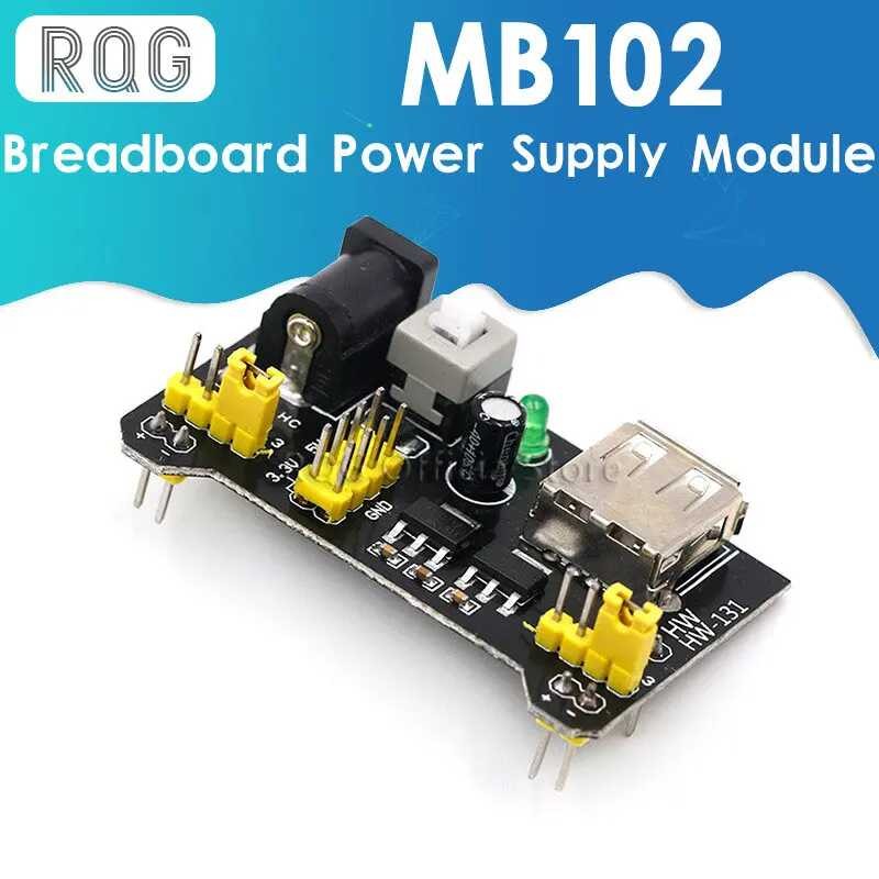 Breadboard MB102 Power ply Module /MB102 white Breadboard Dedied Power Module 2-way 3.3V 5V ...