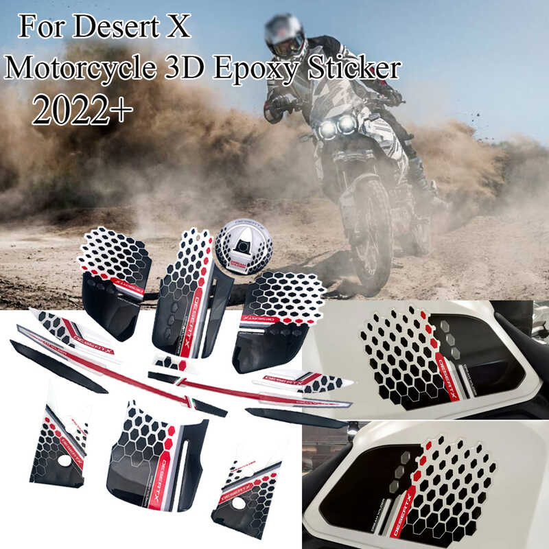 Motorcycle Fuel Tank Anti-Slip Side Sticker Hand Guard Sticker 3D Epoxy ...