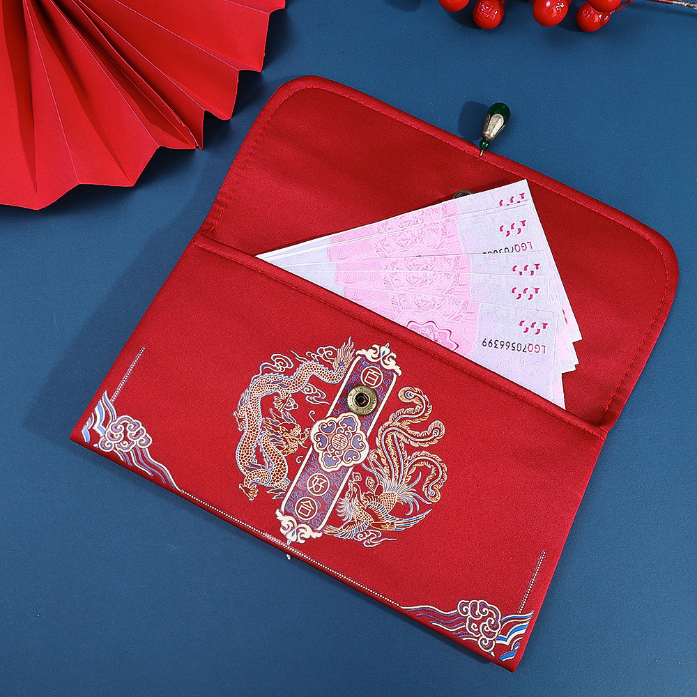 Chinese Tradition Brocade Cloth Married Red Envelope Luxury Wedding ...