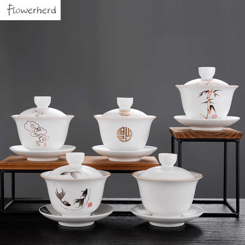 4 pulgada malaking ceramic tea set, tea set, Kung Fu, Sancai, tea cup ...