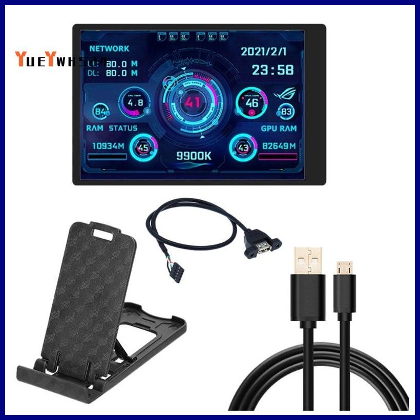 Computer Monitor for Mini ITX Case 3.5 Inch IPS TYPE-C Secondary Screen ...