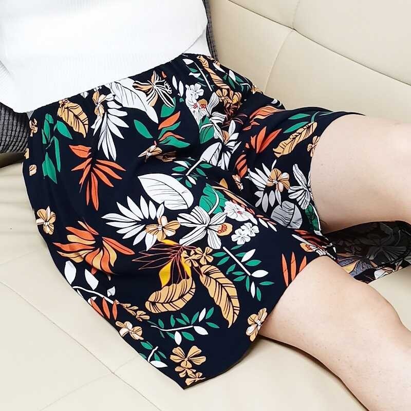 Pangatong sutla Cotton, pyjama tag-init mga kababaihan, capris ...