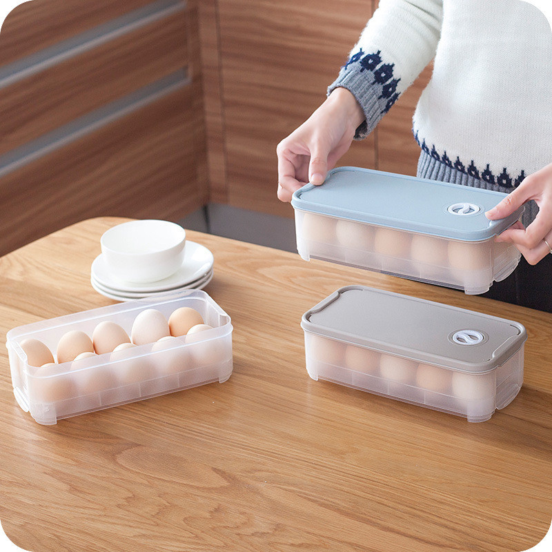 Egg Cartons Can Be Stacked With Plastic Crisper Refrigerator Egg Rack ...