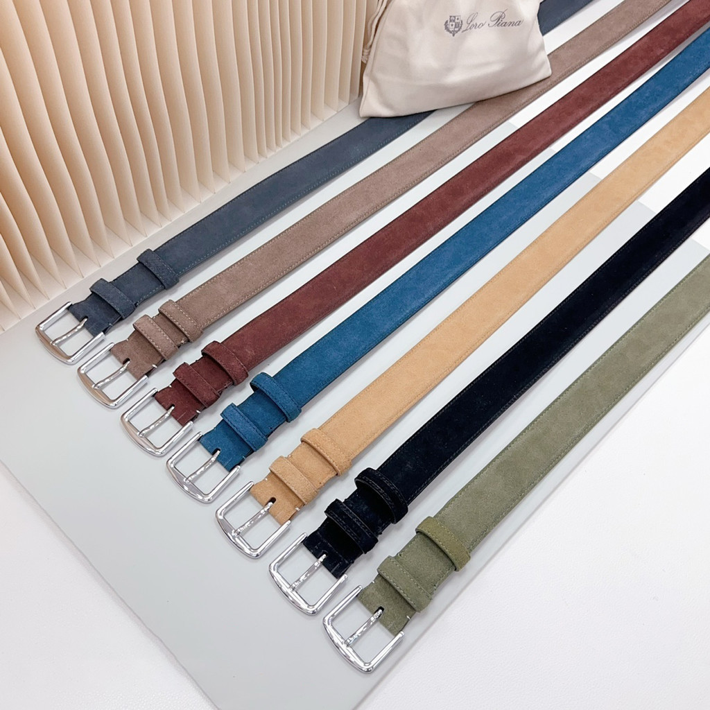 Top Grade Quality 34MM Light Wood Smoke Soft Alsavel Calfskin Belt With ...