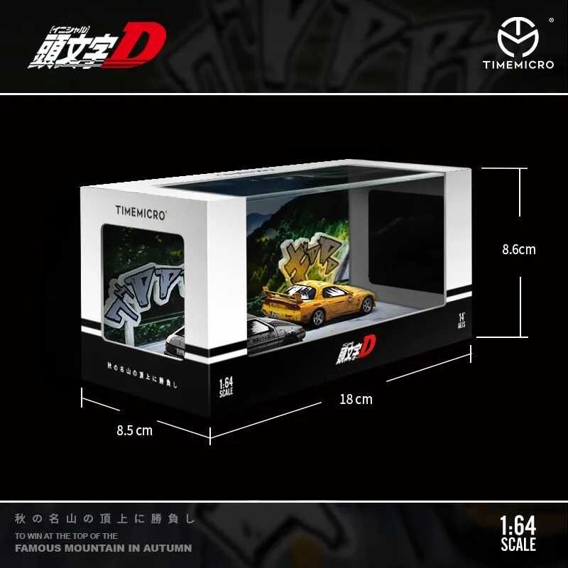 TIME MICRO 1:64 Initial D Cartoon Painting Ae86 & Mazda Rx-7 Diecast ...