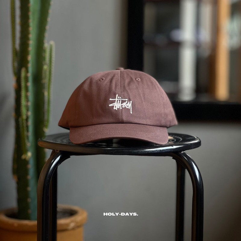 Official Original Stussy Basic Stock Low Pro Cap Chocolate Hat | Shopee Philippines