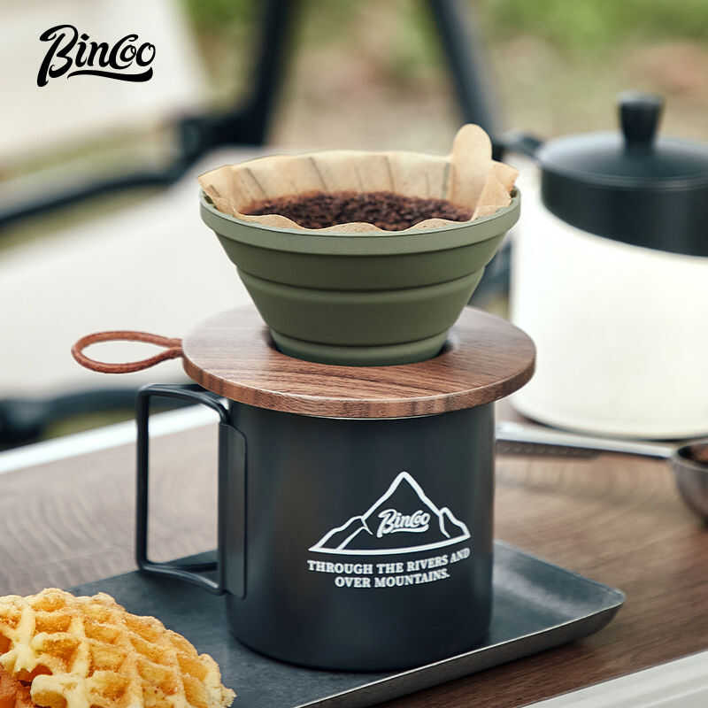 LY Bincoo Silicone Coffee Dripper Foldable Pour Over Cone Dripper Set ...