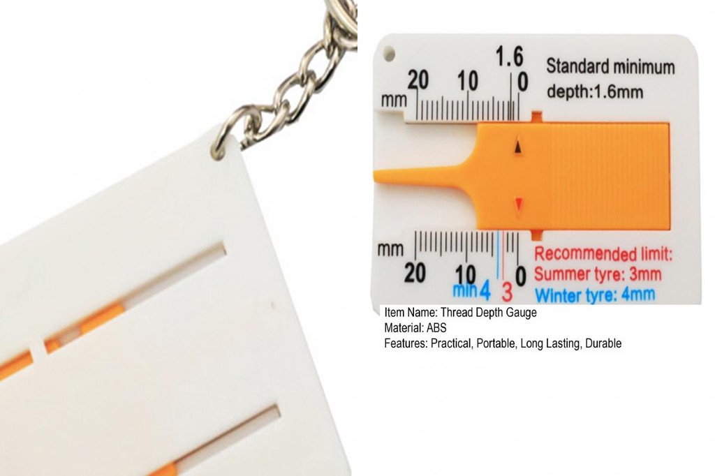 [TR] Tire Depth Measurement Tool Tire Wear Meter Portable Tire Tread ...