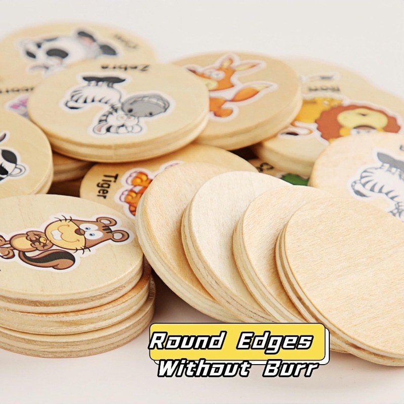 Memory Game for Kids, 20Pcs Wooden Flash Cards for Toddlers Memory ...