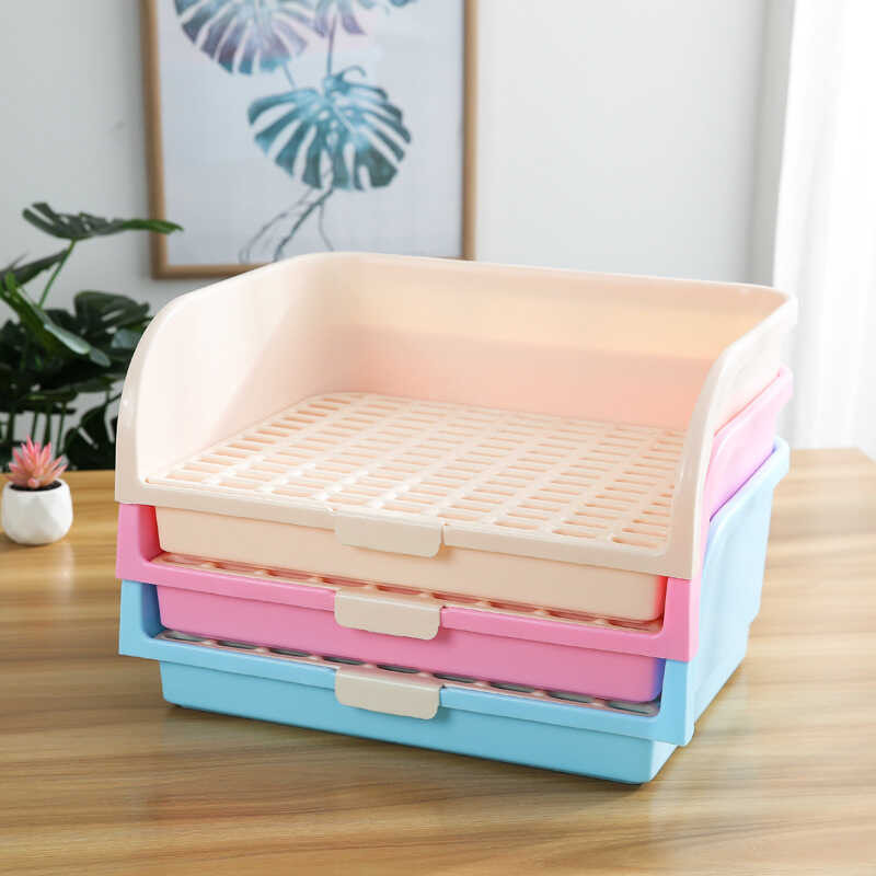 Large Rabbit Litter Box Na May Drawer Place Matatag Na Pet Bedpan ...