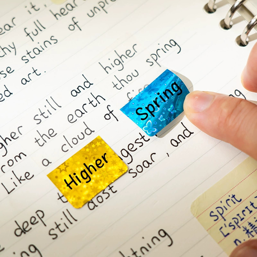 120/200 Sheets Shining Indicator Index Stickers Classified Label ...