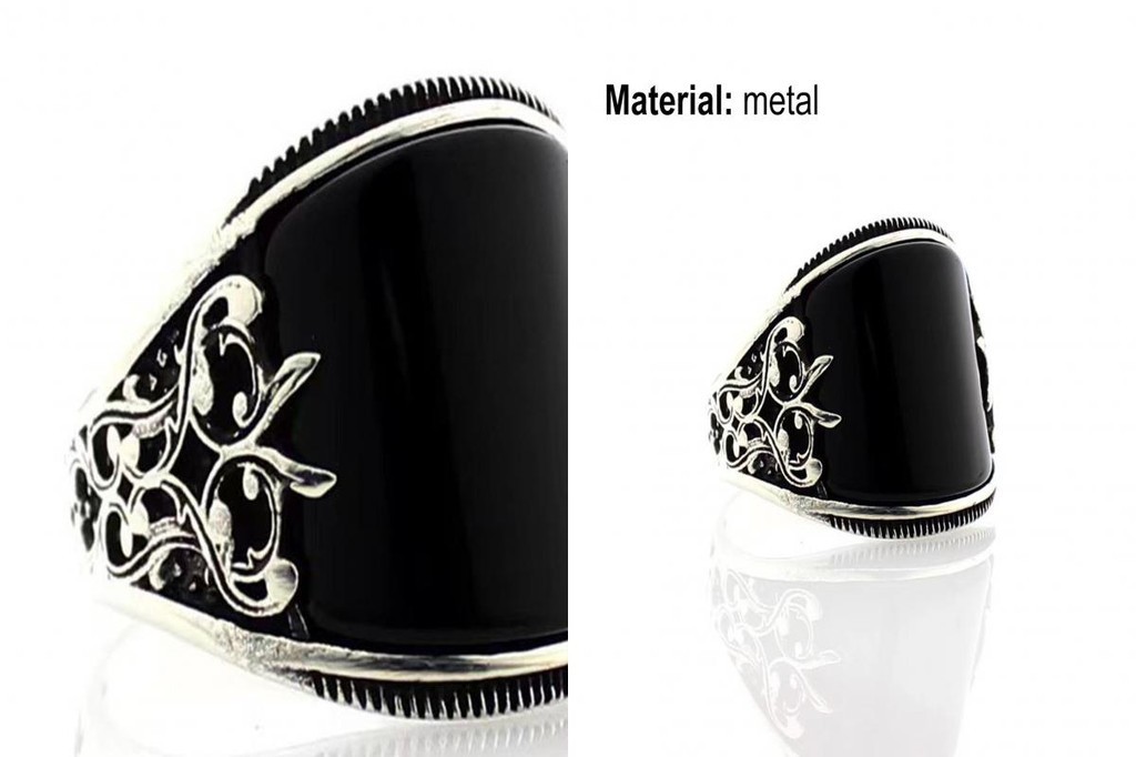 Velli Unisex Usage Promise Rings for Decoration Flower Black Wide ...