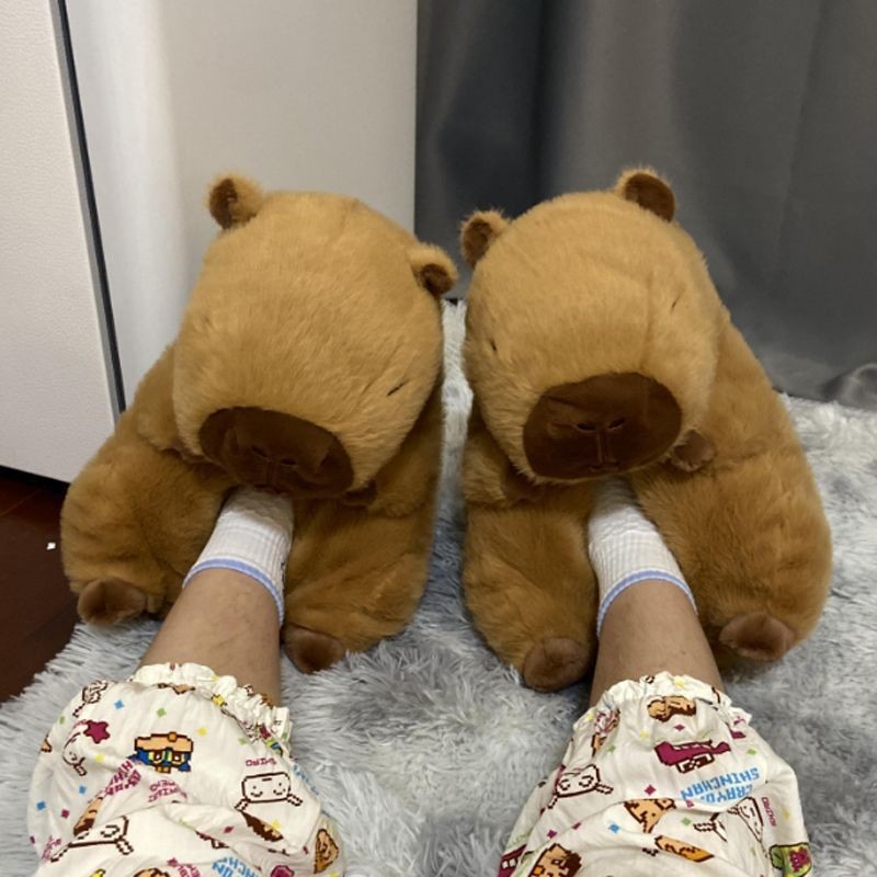 New Capybara Slippers Winter Couple slippers Warm Cotton Shoes Home ...
