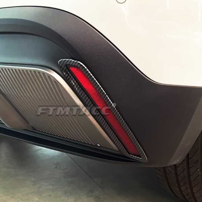 Abs Carbon Fiber Front Rear Bumper Fog Light Grilles Para Sa MG 4 Mg4 ...