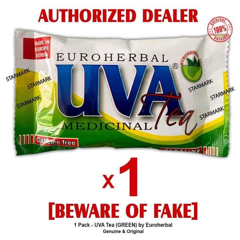 UVA Tea GREEN UVA Medicinal Tea by Euroherbal GREEN 20's 20 Tea Bags ...