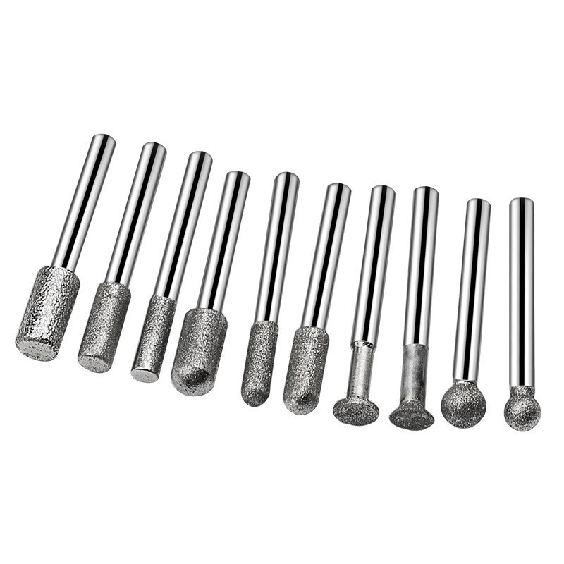 Jade carving tools grinding needles 20 pack 6mm handle diamond grinding ...