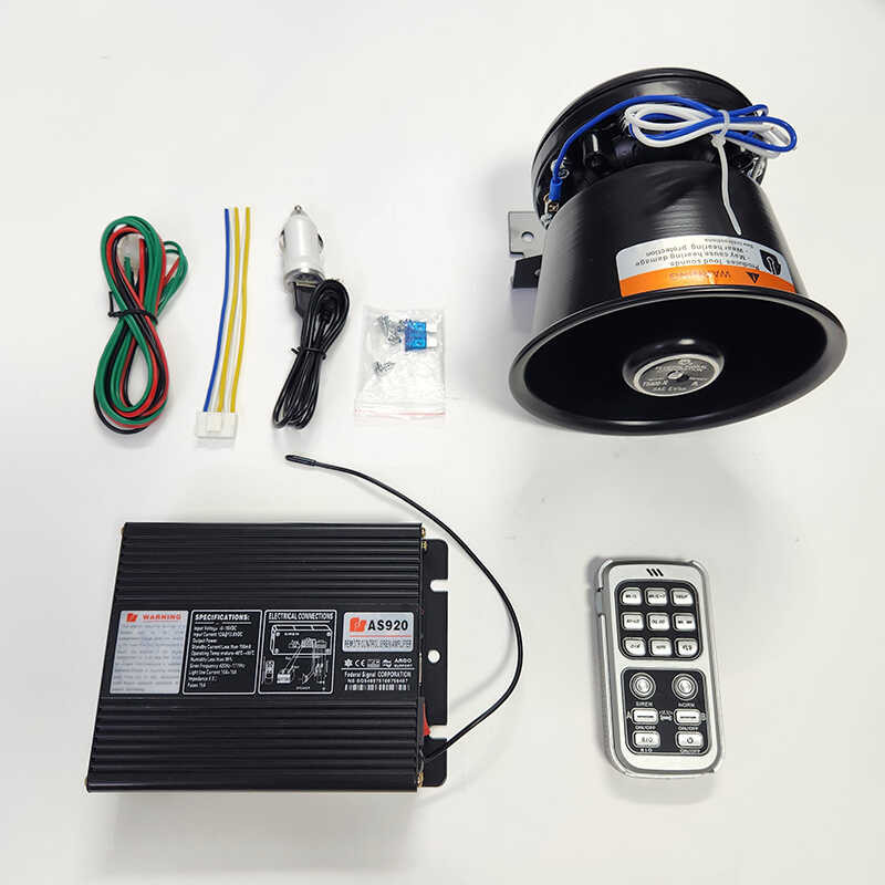 200W Car Siren Horn 12V/24V Police Sirens 18 Sound Signal Ambulance ...