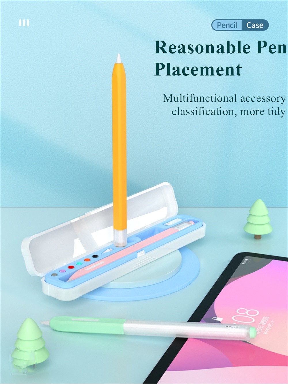 Universal Pencil Box For Apple 1/2 Samsug Xiaomi Huawei Pen Accessories ...