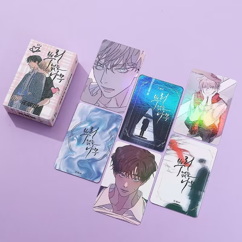 55pcs/box Korean BL Manwha Spell Jinx Flash Laser Photocard Lomo Card ...