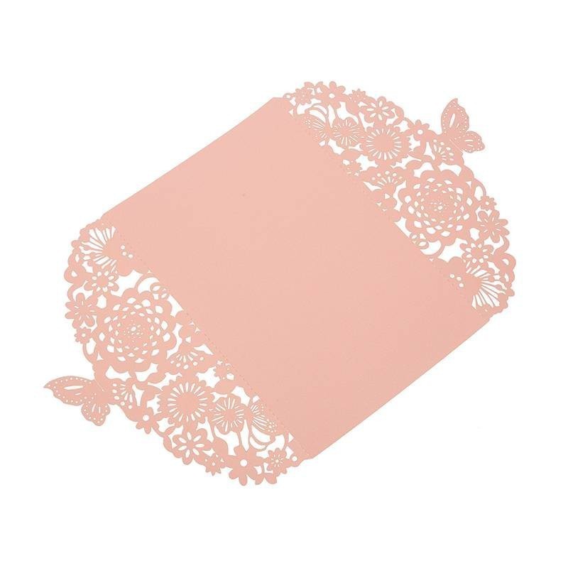 50pcs/pack 5R Size 3D Butterfly Debut Invitation Cards Flower Wedding ...