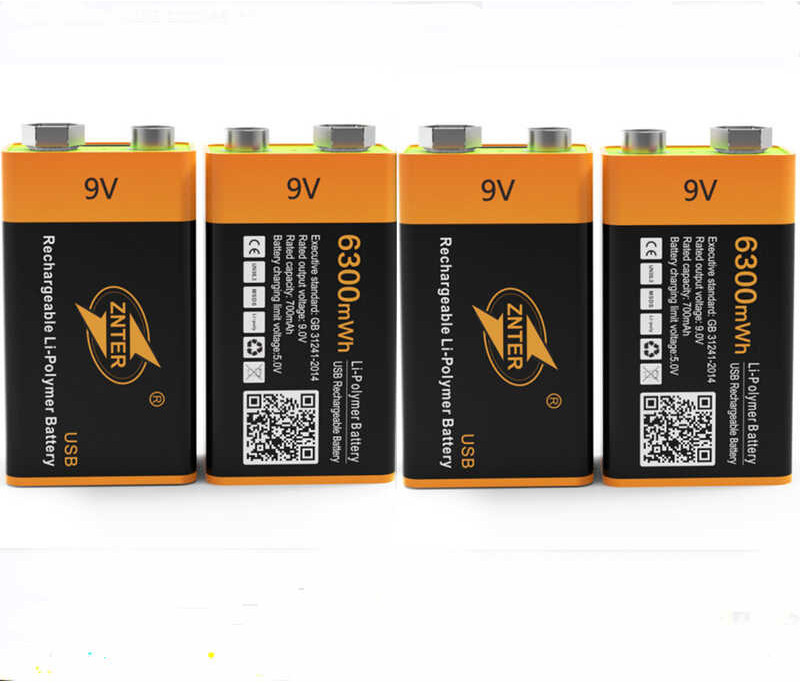 4pcs/lot 100% ZNTER 9V 700mAh Type-C Rechargeable Battery USB 6300mWh ... 4pcs/lot 100% ZNTER 9V 700mAh Type-C Rechargeable Battery USB 6300mWh ...