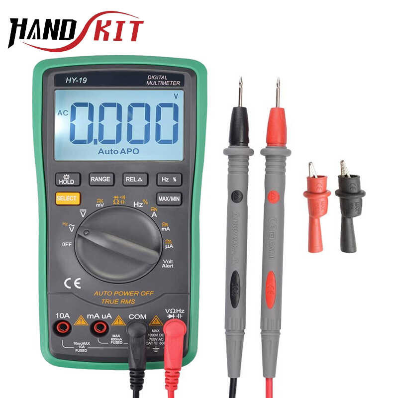 Digital multimeter AC/DC Voltage Current Capacitance Ohm Temperature ...